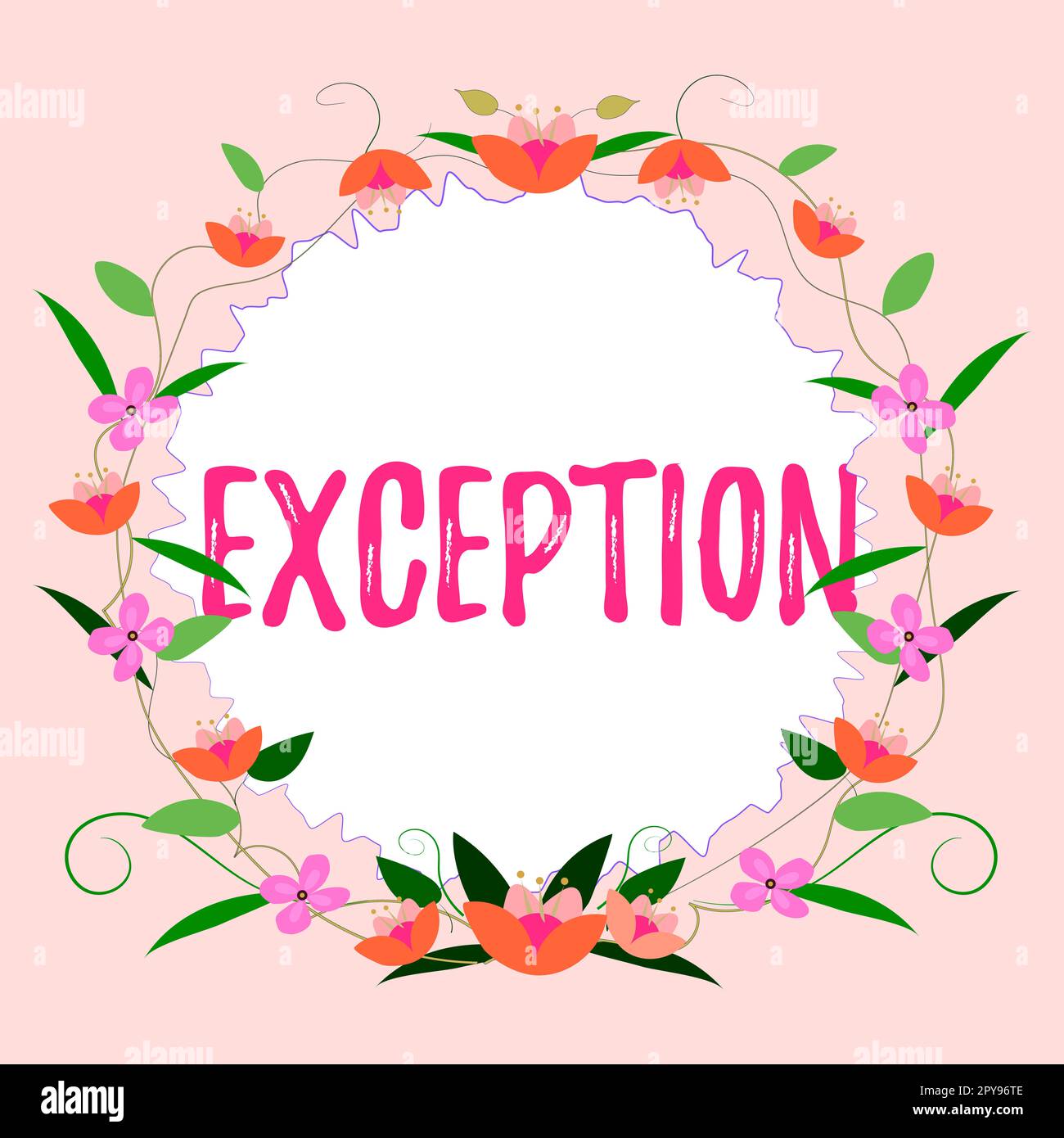 Sign displaying Exception. Business idea person or thing that is ...