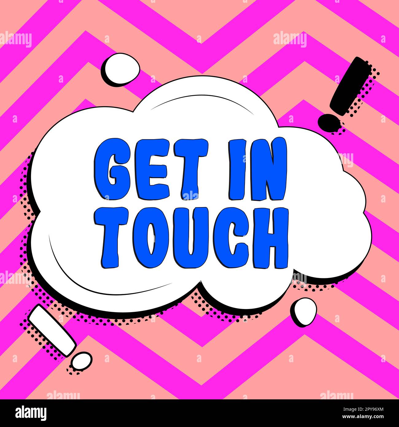 Conceptual caption Get In Touch. Business overview Stay in contact ...