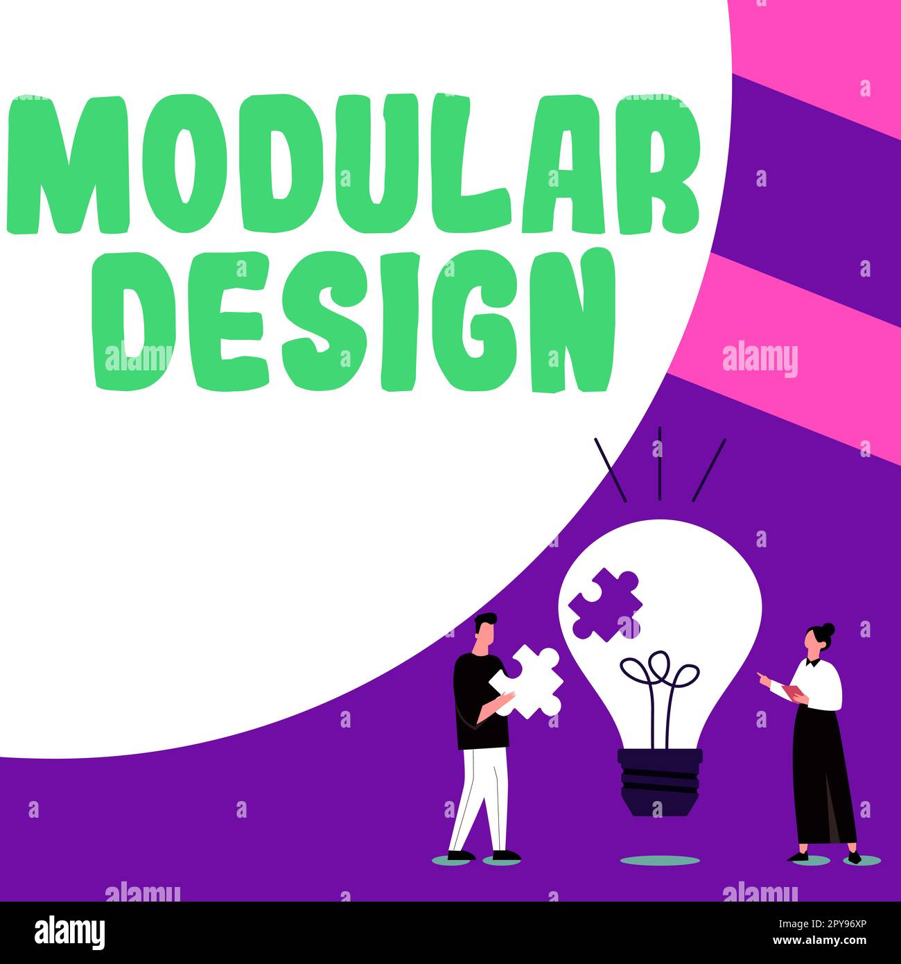 Conceptual display Modular Design. Business showcase product designing to produce product by ...