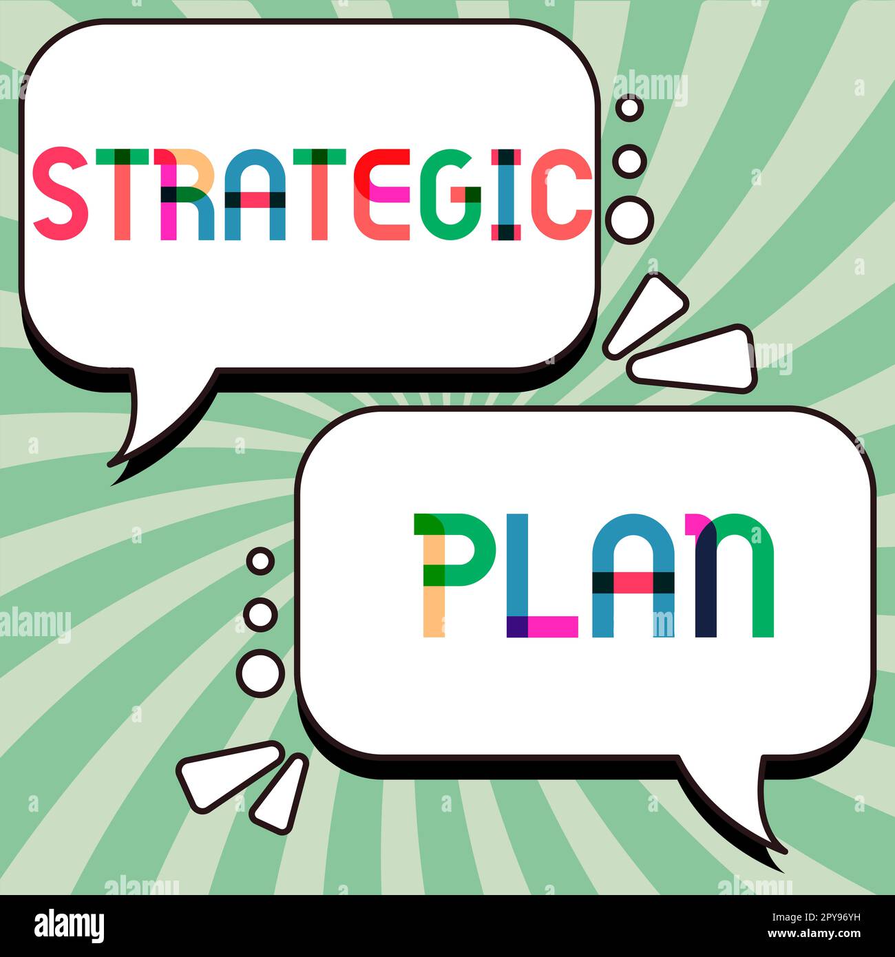 Text caption presenting Strategic Plan. Business showcase A process of ...