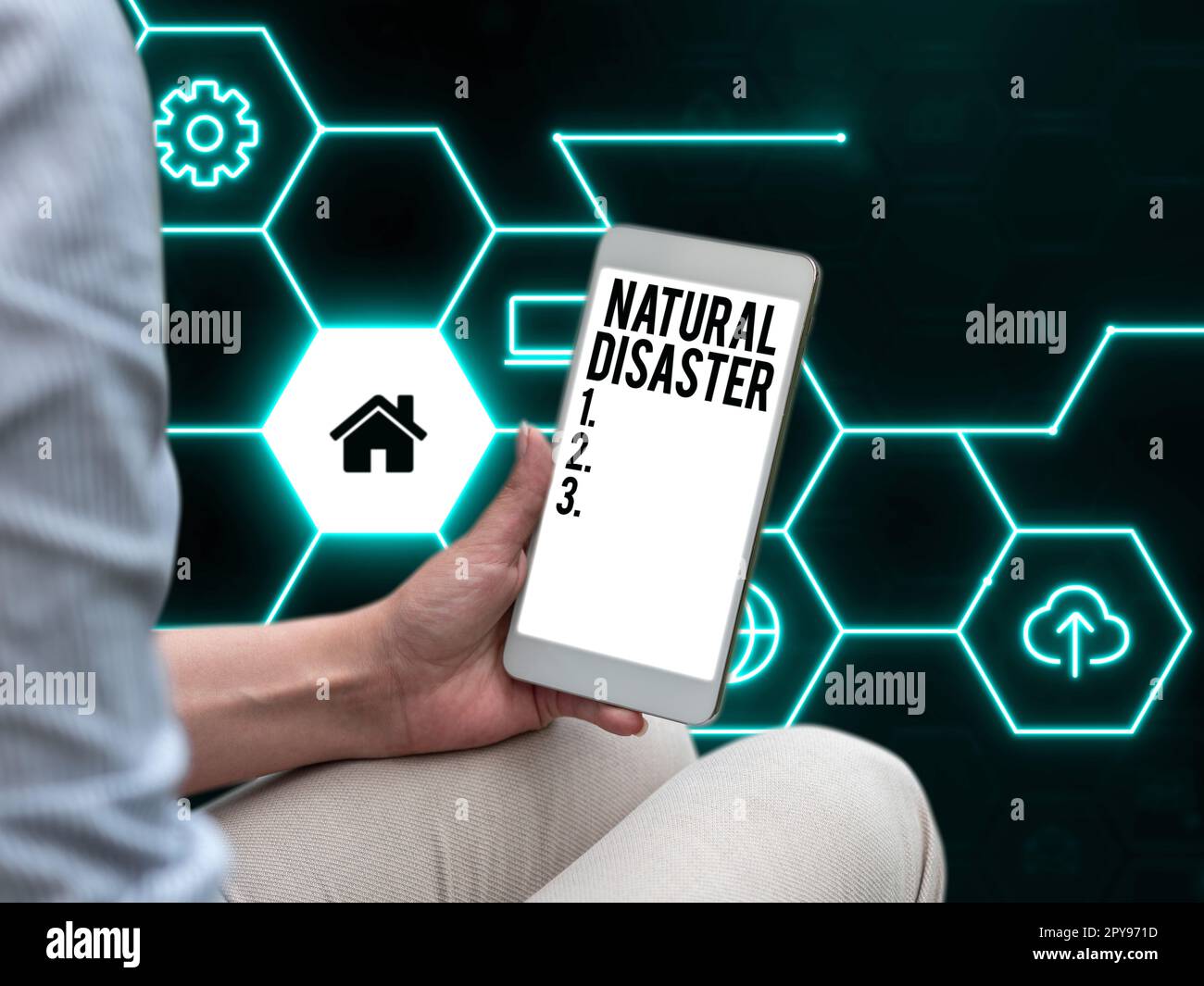 Sign displaying Natural Disaster. Word for occurring in the course of ...