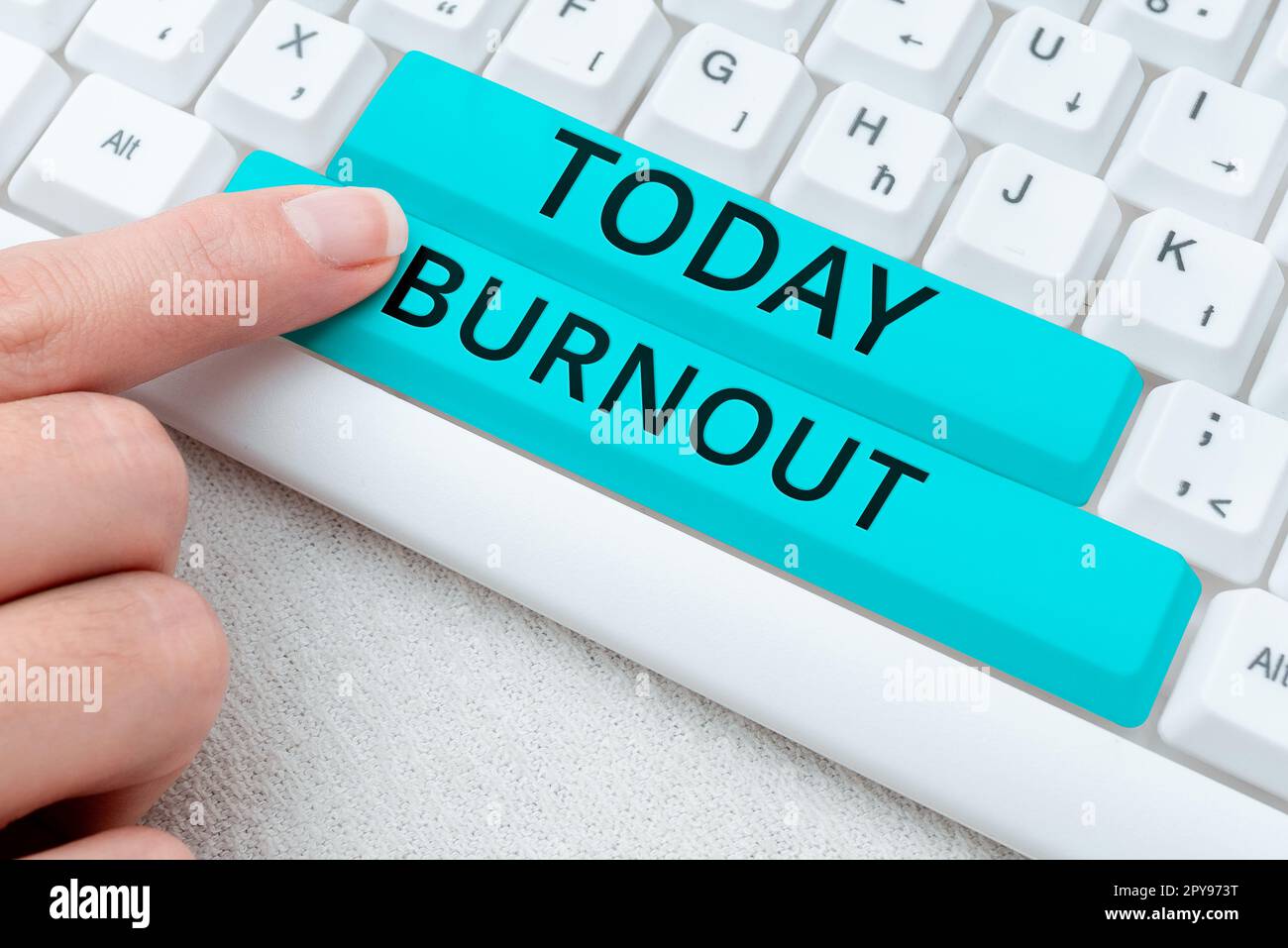 Conceptual caption Burnout. Concept meaning Feeling of physical and ...