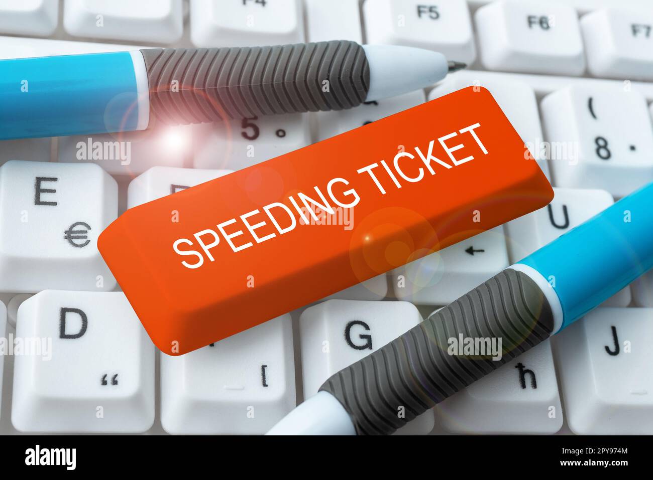 Text caption presenting Speeding Ticket. Word Written on psychological ...
