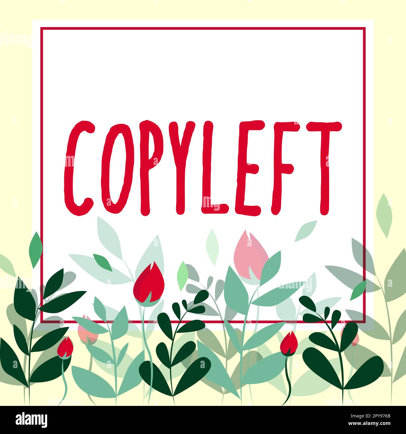 Text showing inspiration Copyleft. Word Written on the right to freely ...