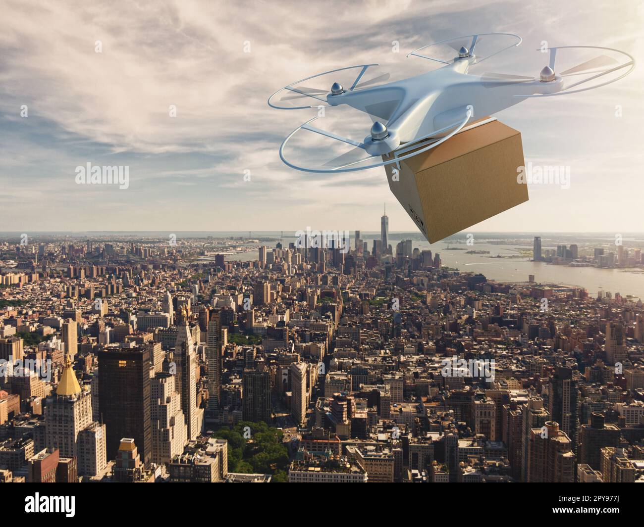 Package delivery city hi-res stock photography and images - Alamy