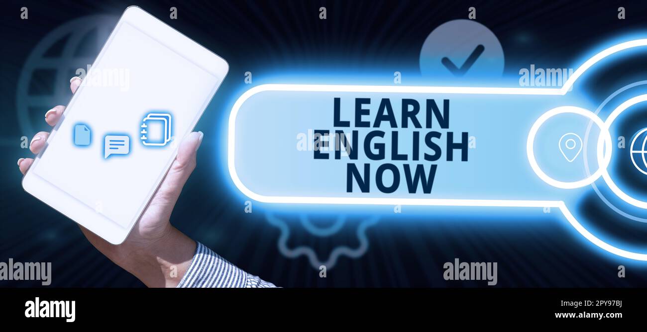 Writing displaying text Learn English Now. Business showcase gain or ... Writing displaying text Learn English Now. Business showcase gain or ...