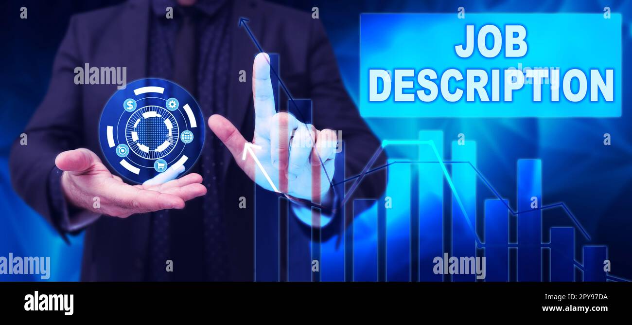Conceptual caption Job Description. Internet Concept A document that ...