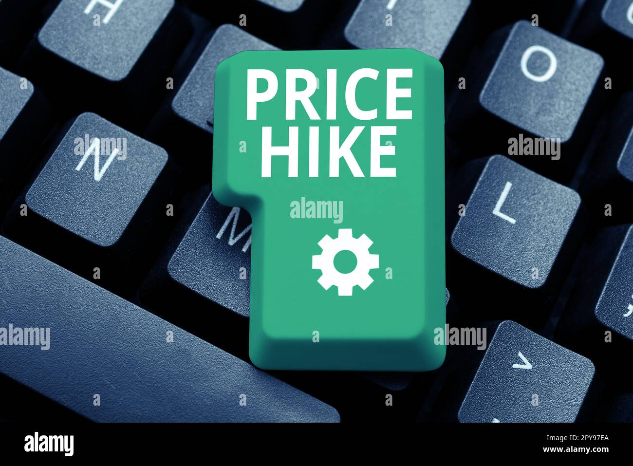 Sign displaying Price Hike. Concept meaning sum of values that customer ...