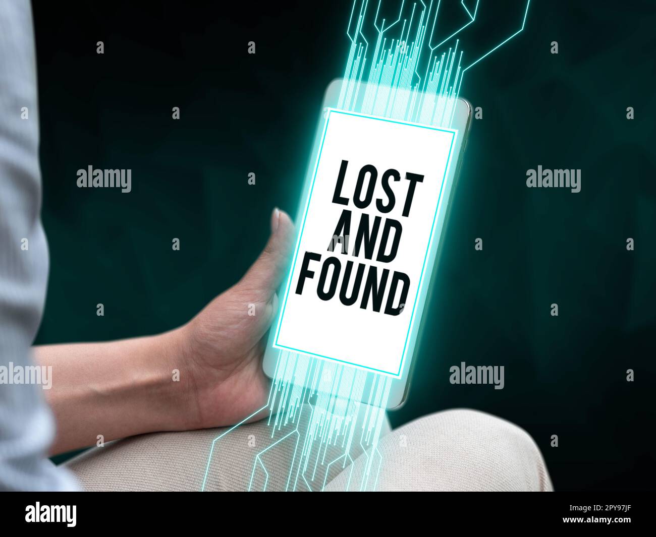 Conceptual caption Lost And Found. Word Written on Place where you can ...