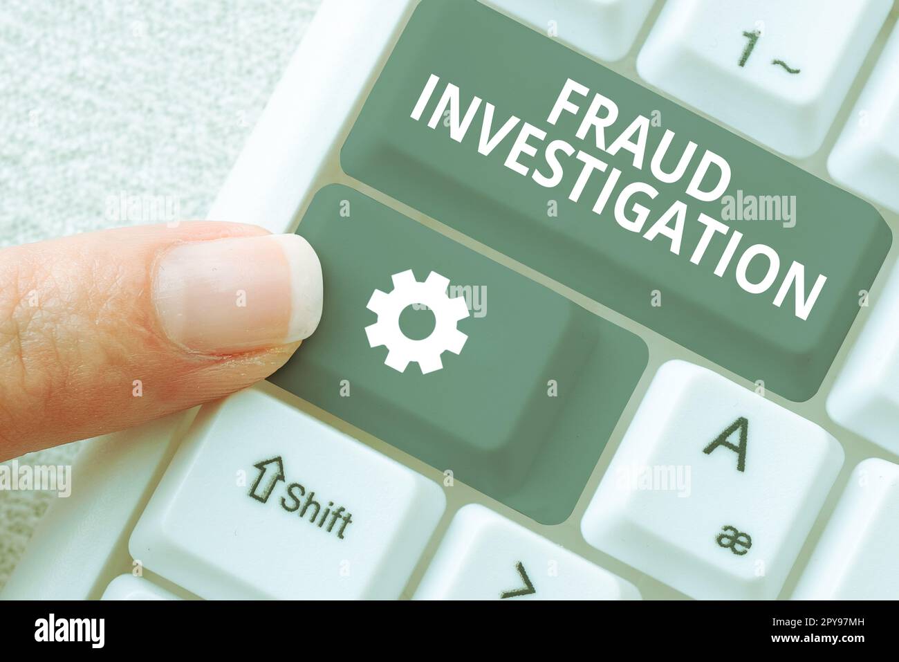 Handwriting text Fraud Investigation. Word Written on process of ...