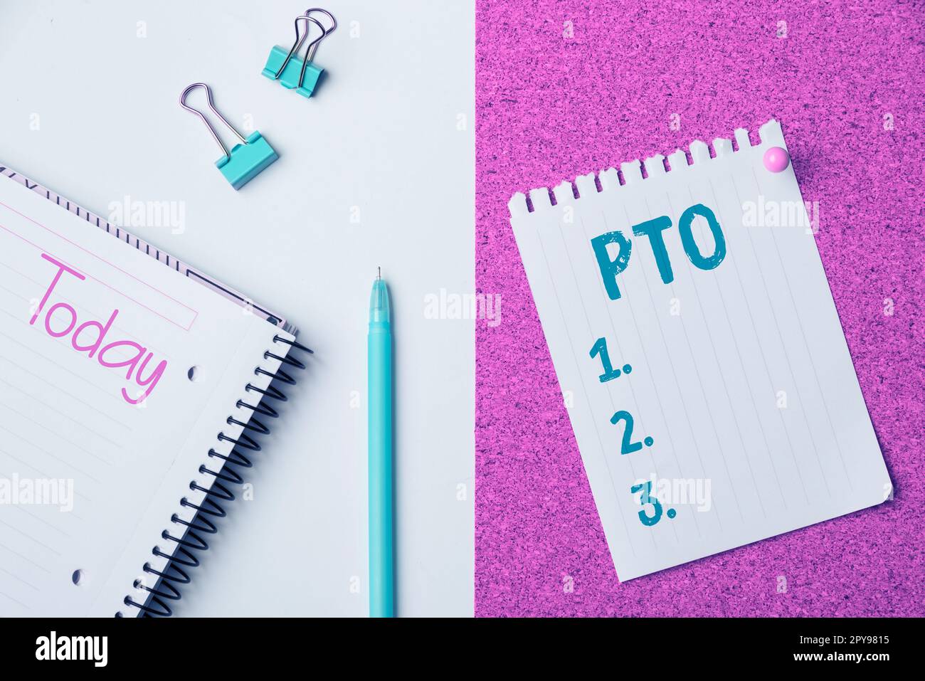 Handwriting text Pto. Conceptual photo Employer grants compensation for ...