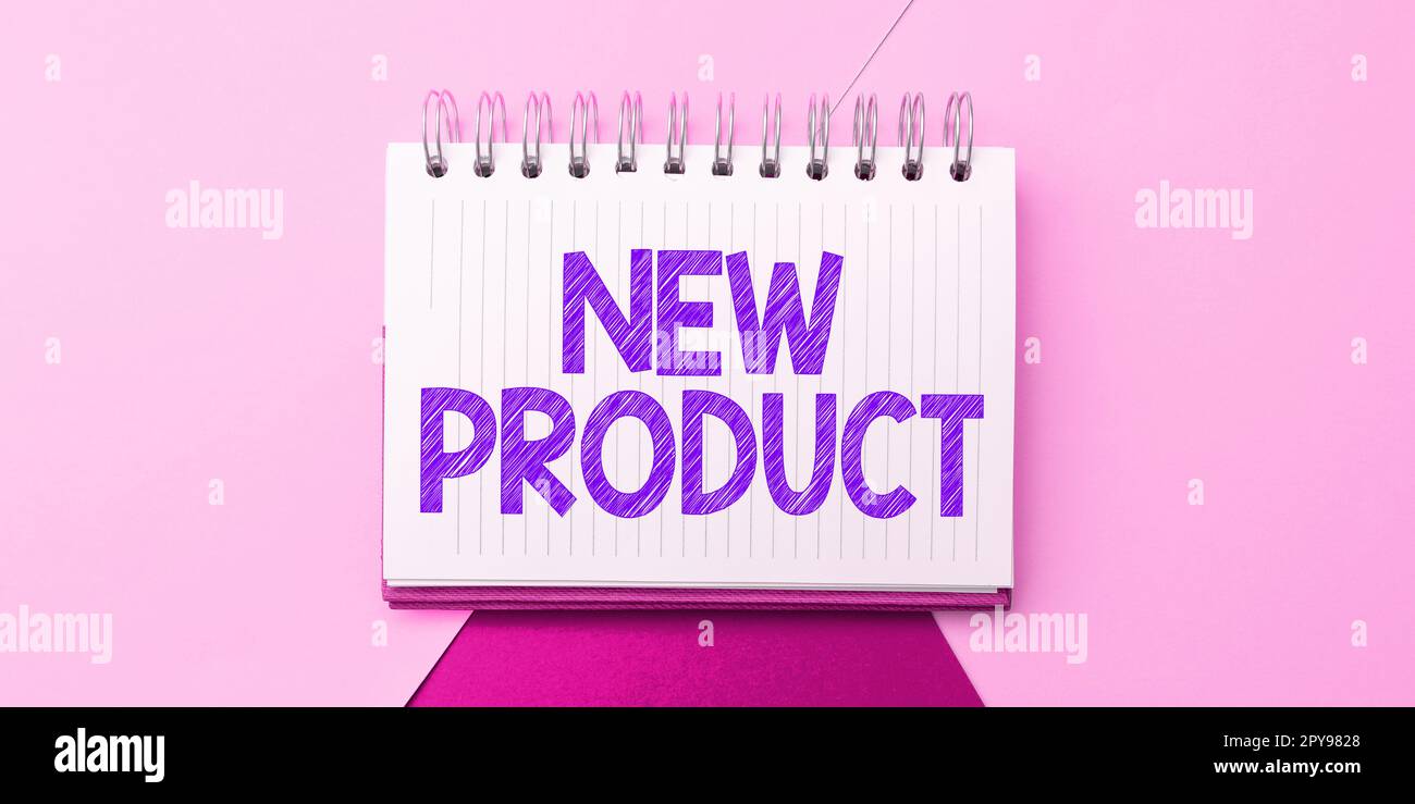 Conceptual display New Product. Word Written on goods and services that ...