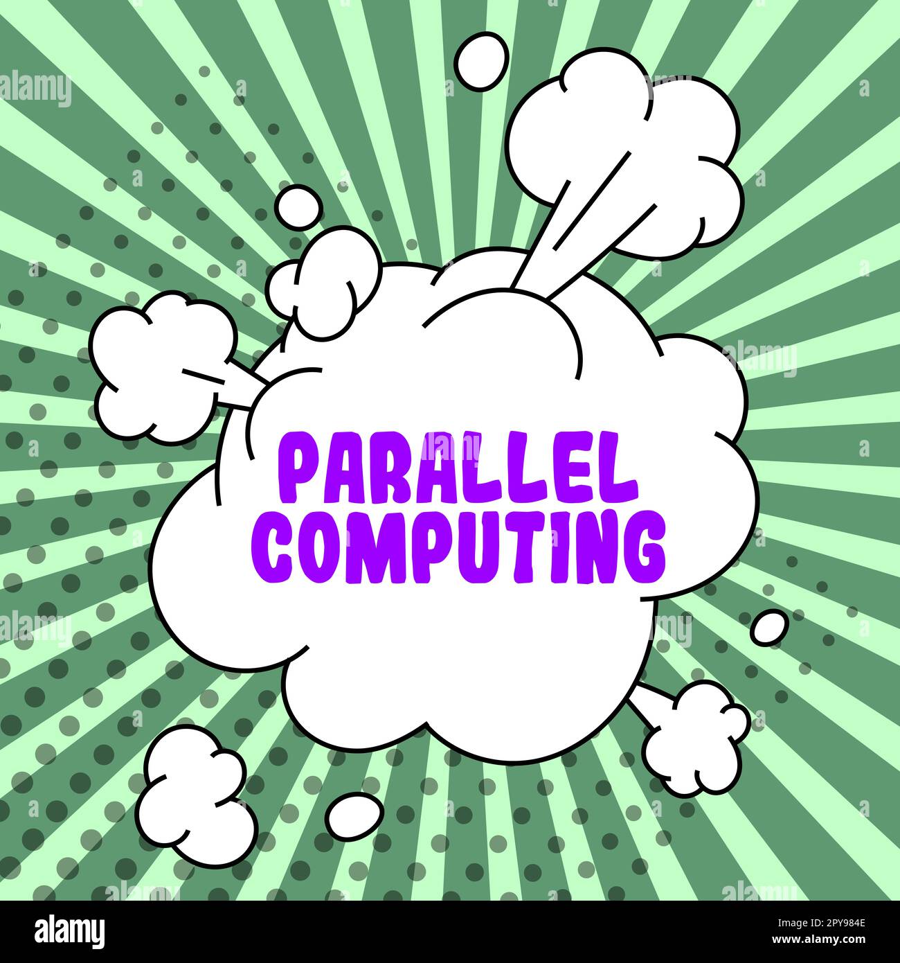 Handwriting text Parallel Computing. Conceptual photo simultaneous ...