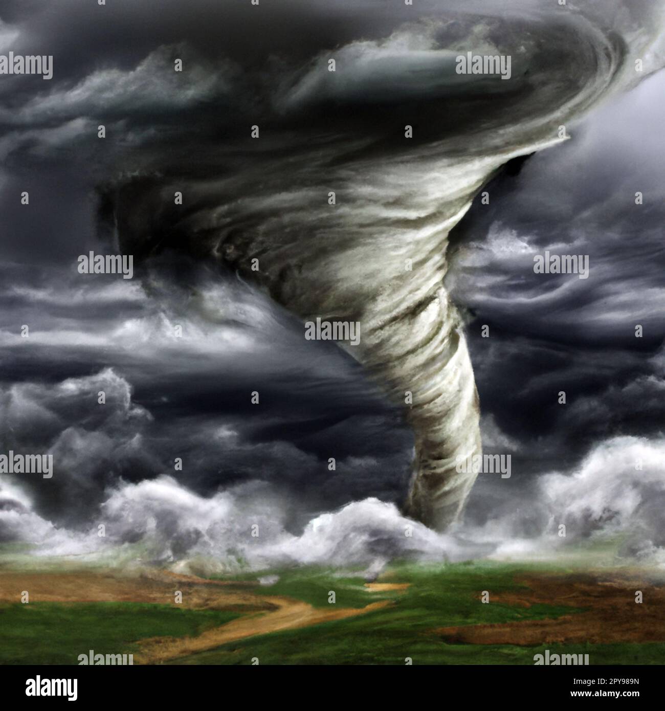 Tornado, a violently rotating column of air that is in contact with ...