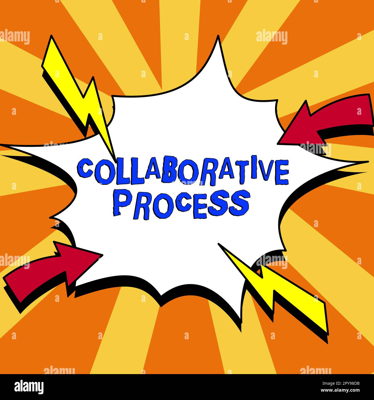 Text sign showing Collaborative Process. Business idea people and ...