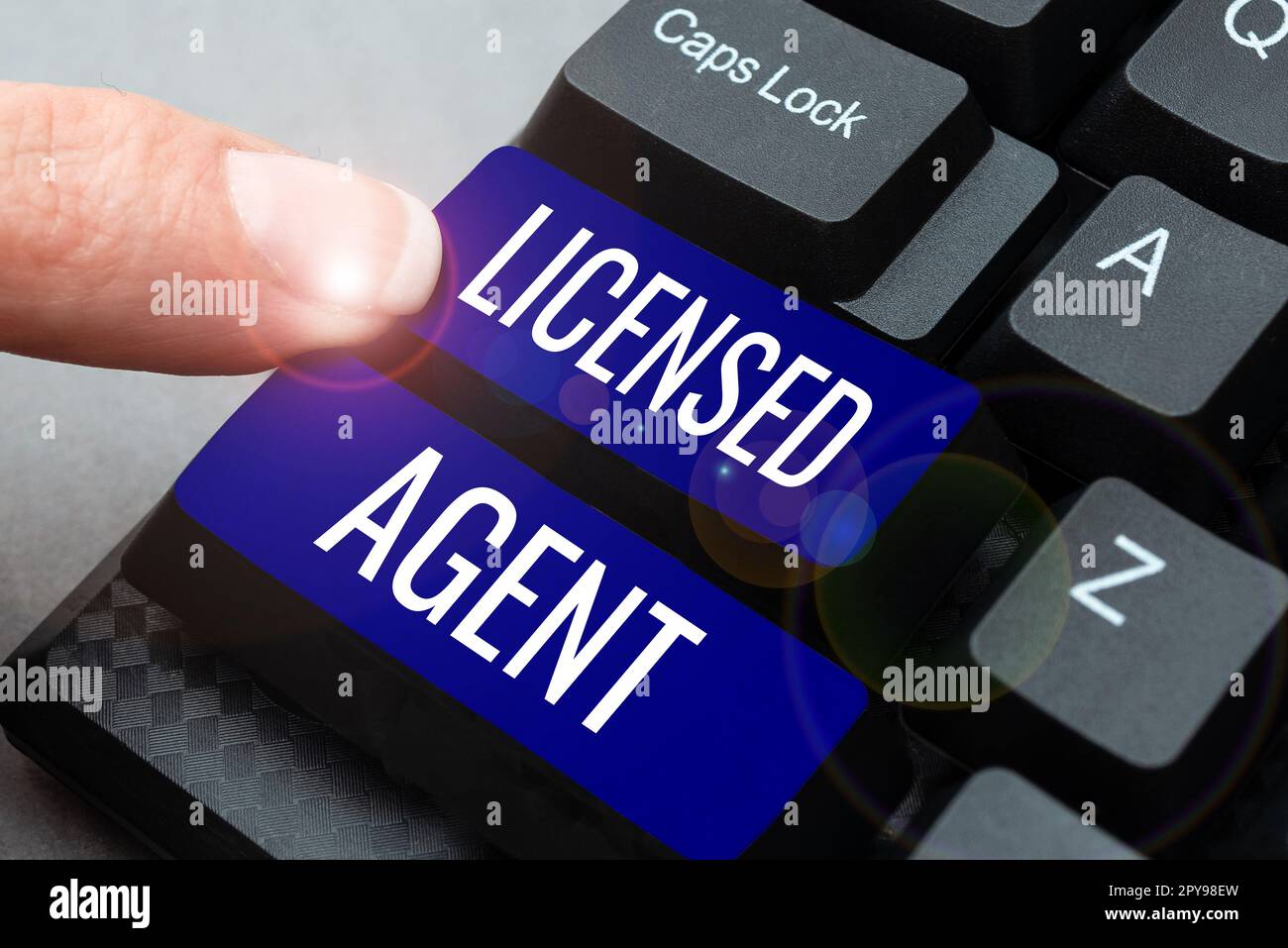 Inspiration showing sign Licensed Agent. Business concept Authorized ...