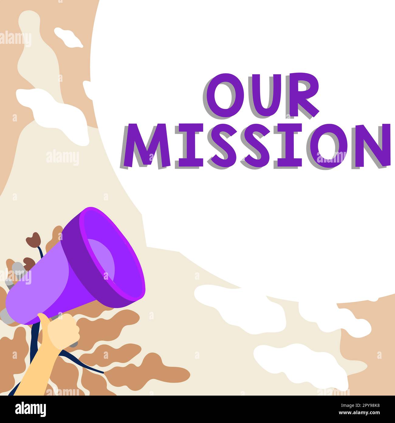 Text caption presenting Our Mission. Business showcase tasks or ...