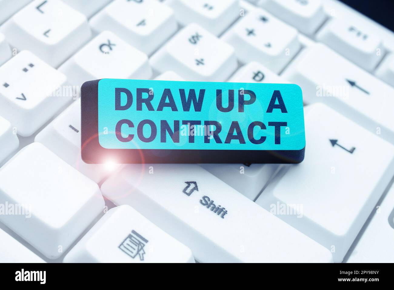Hand writing sign Draw Up A Contract. Business showcase write a ...