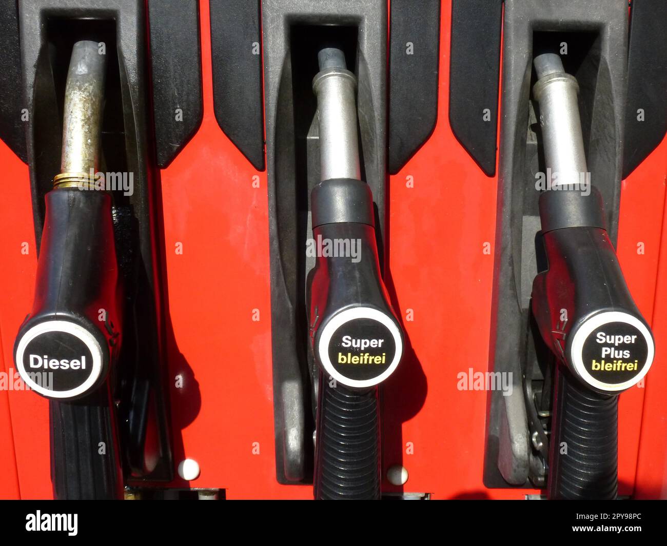 Esso petrol station, petrol, taps Stock Photo - Alamy