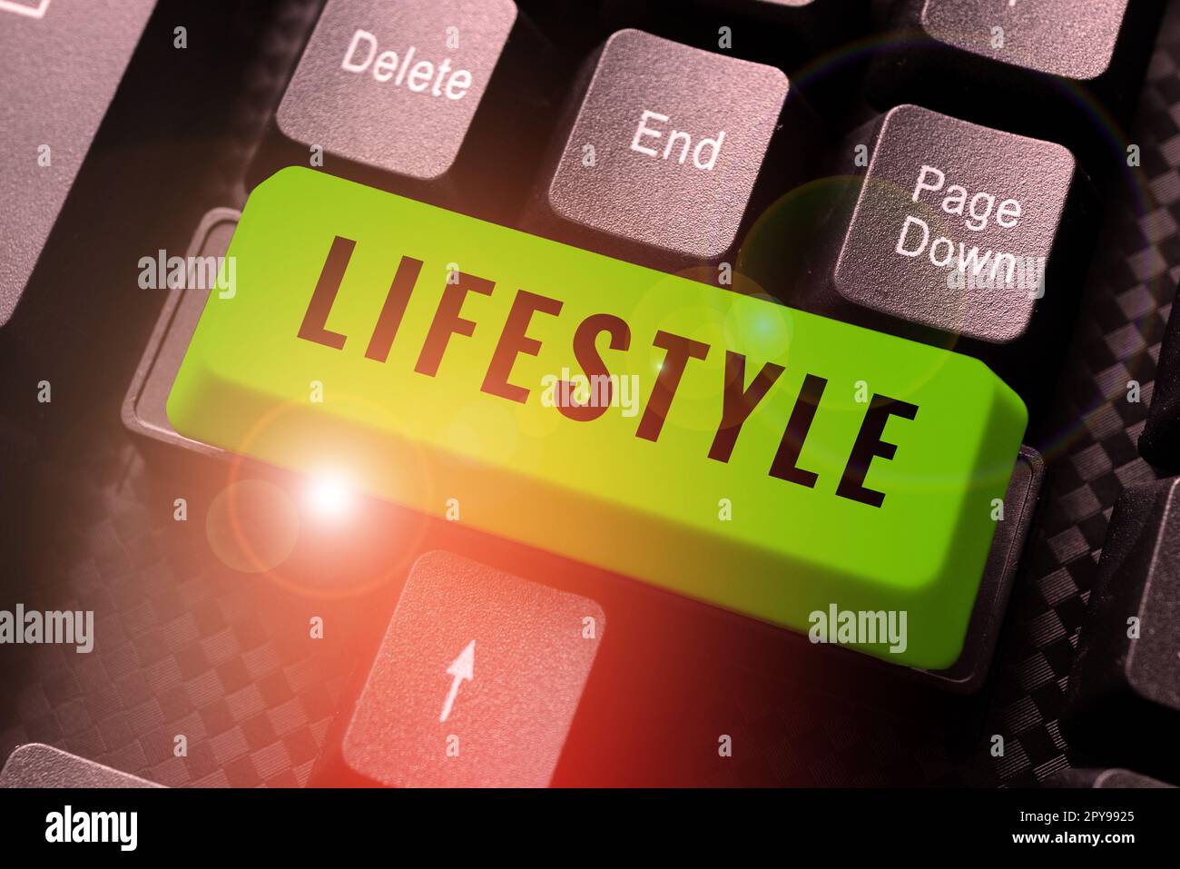 Sign displaying Lifestyle. Business showcase the typical way of living ...
