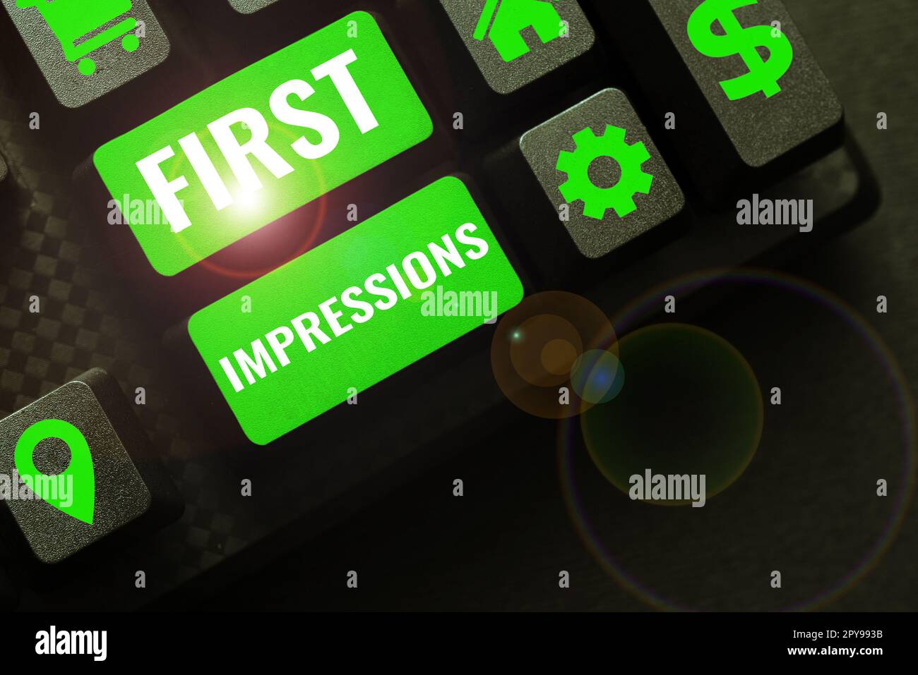 Text sign showing First Impressions. Concept meaning What a person ...