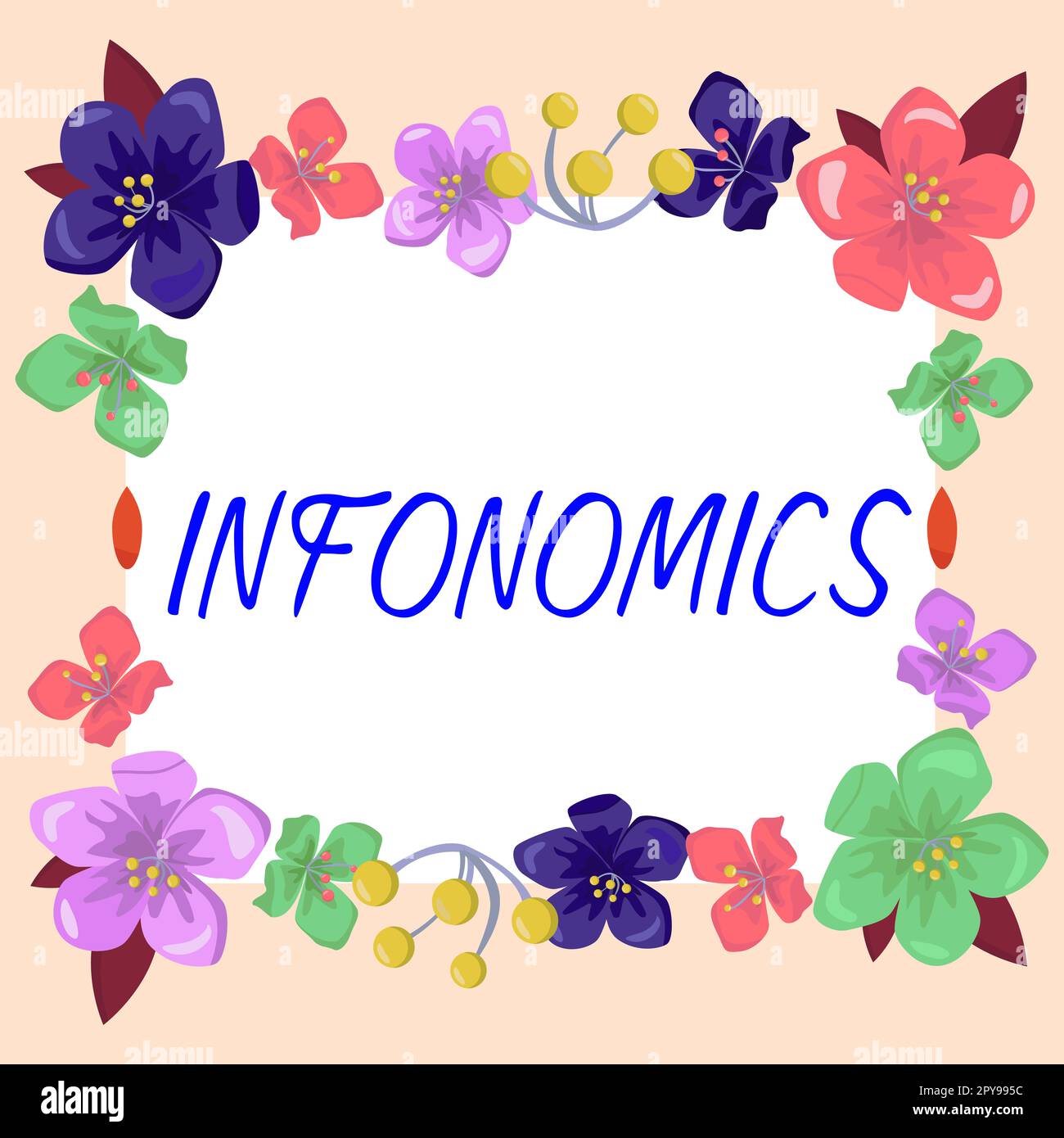 Conceptual display Infonomics. Business showcase visual image used to ...