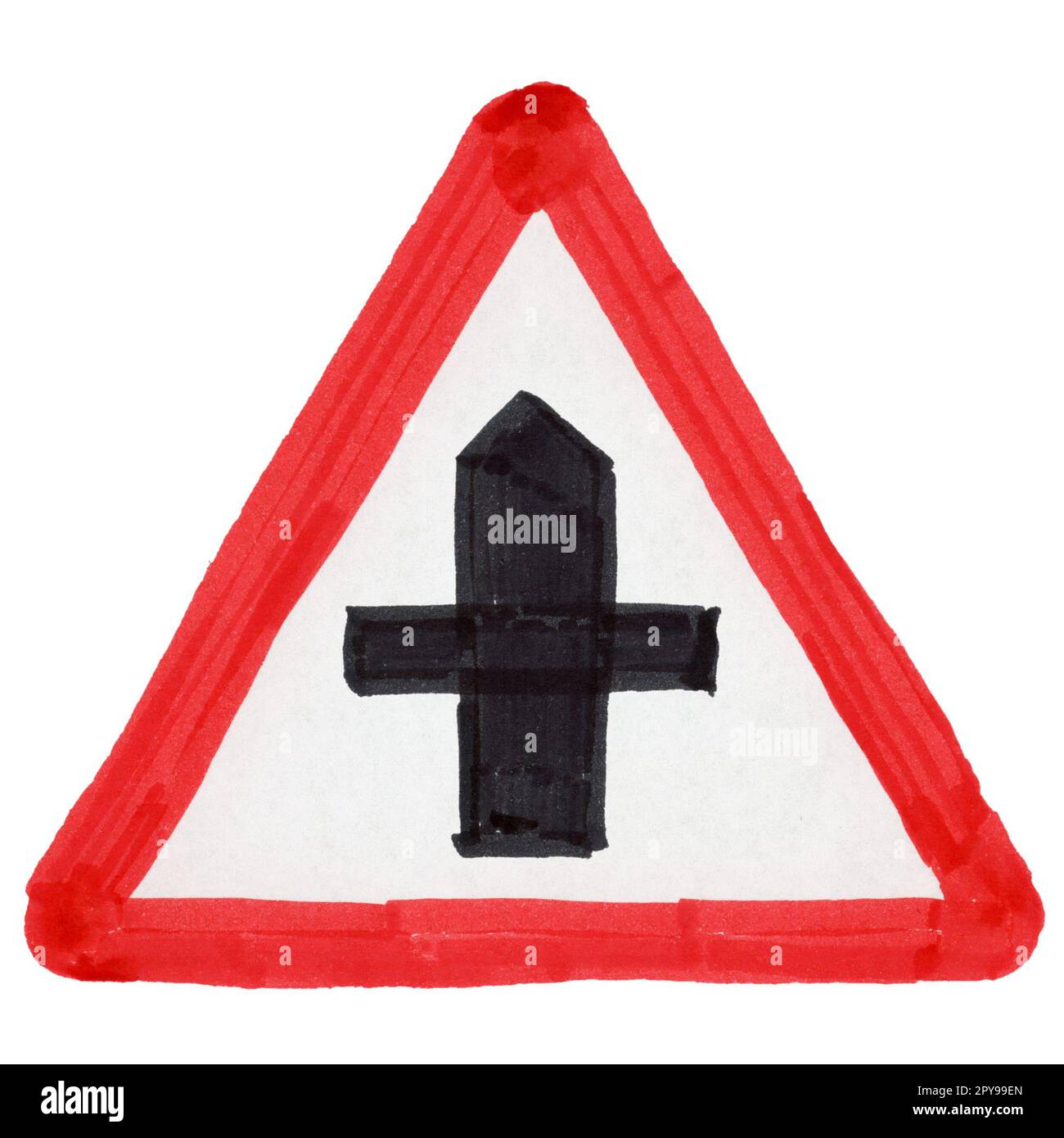 crossroads sign illustration isolated over white Stock Photo - Alamy