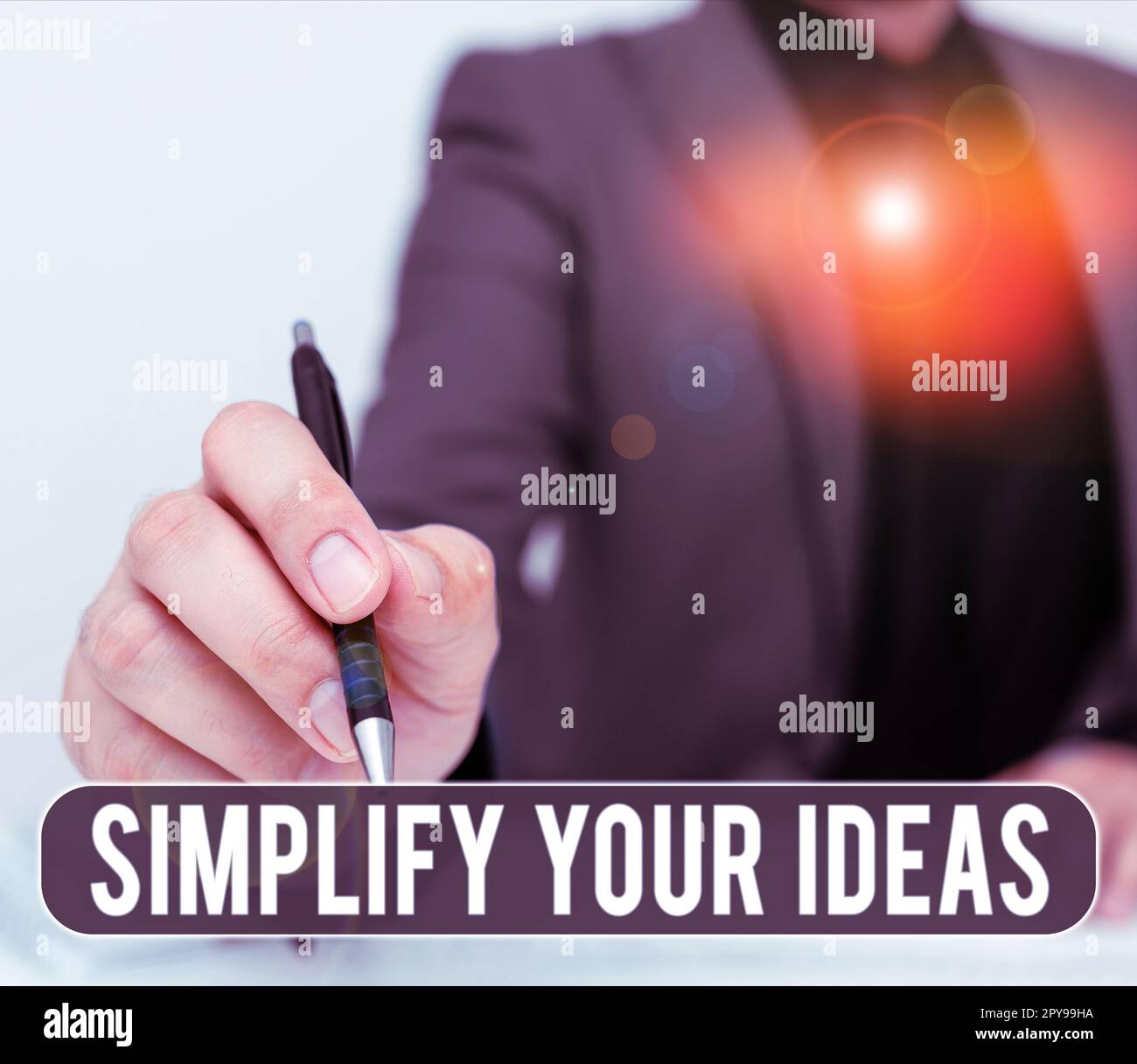 Conceptual display Simplify Your Ideas. Word for make simple or reduce ...