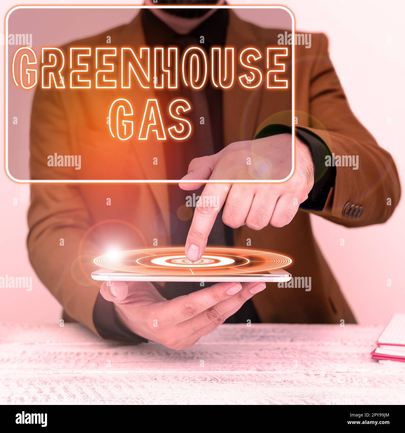 Sign displaying Greenhouse Gas. Concept meaning carbon dioxide ...