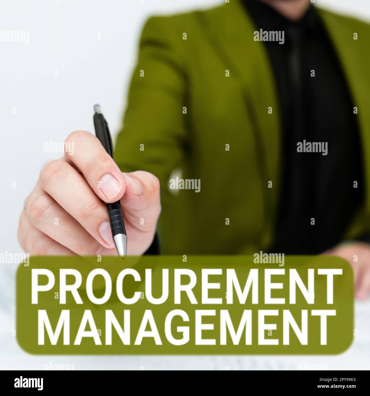 Handwriting text Procurement Management. Word for buying Goods and ...