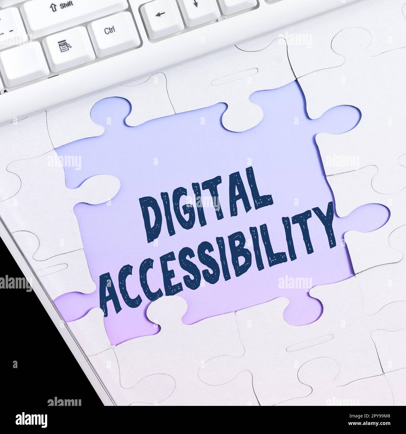Handwriting text Digital Accessibility. Business showcase electronic ...