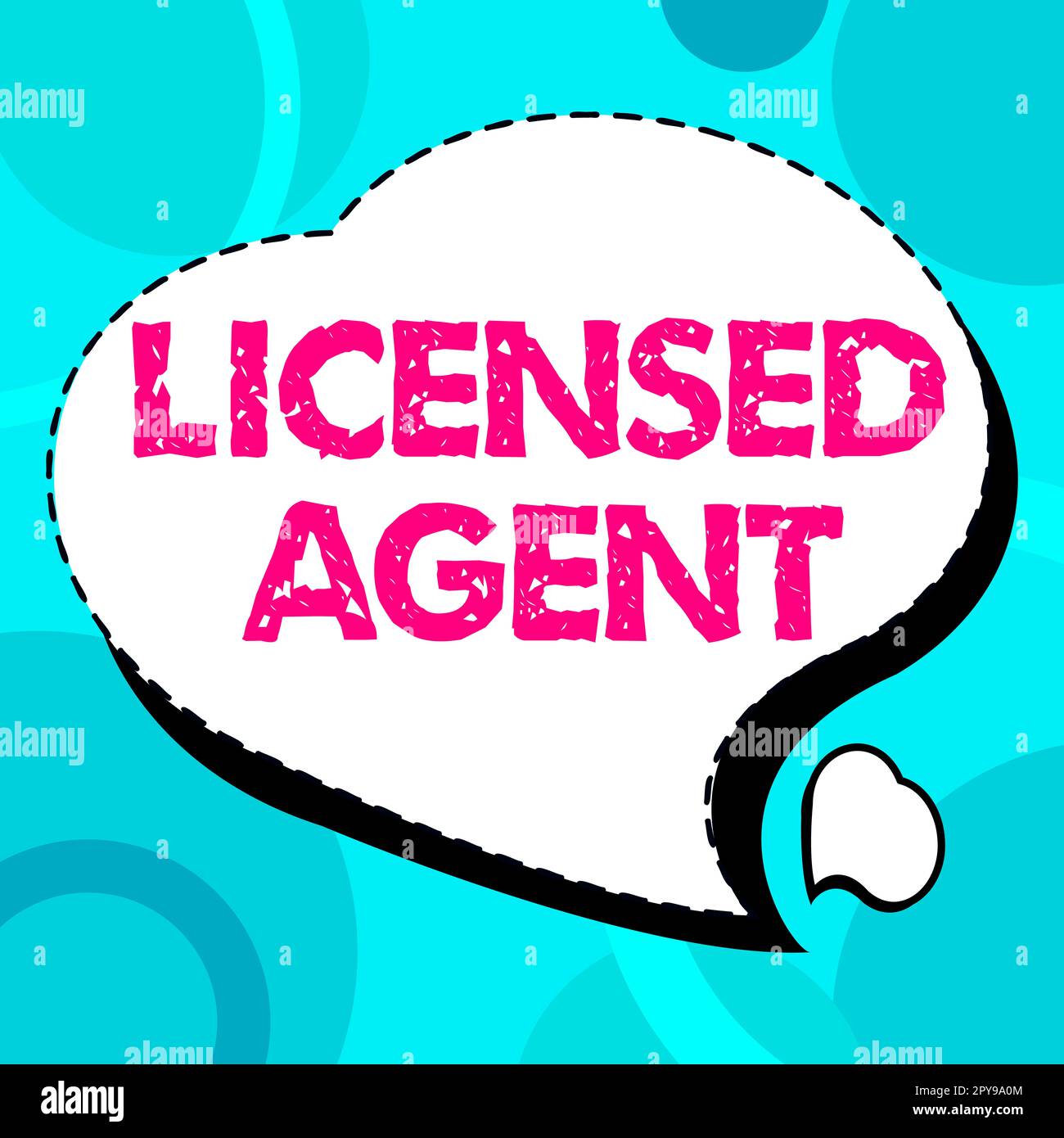 Text showing inspiration Licensed Agent. Business idea Authorized and ...