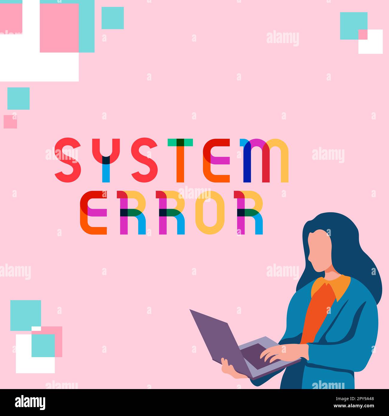 Conceptual caption System Error. Word Written on Technological failure ...