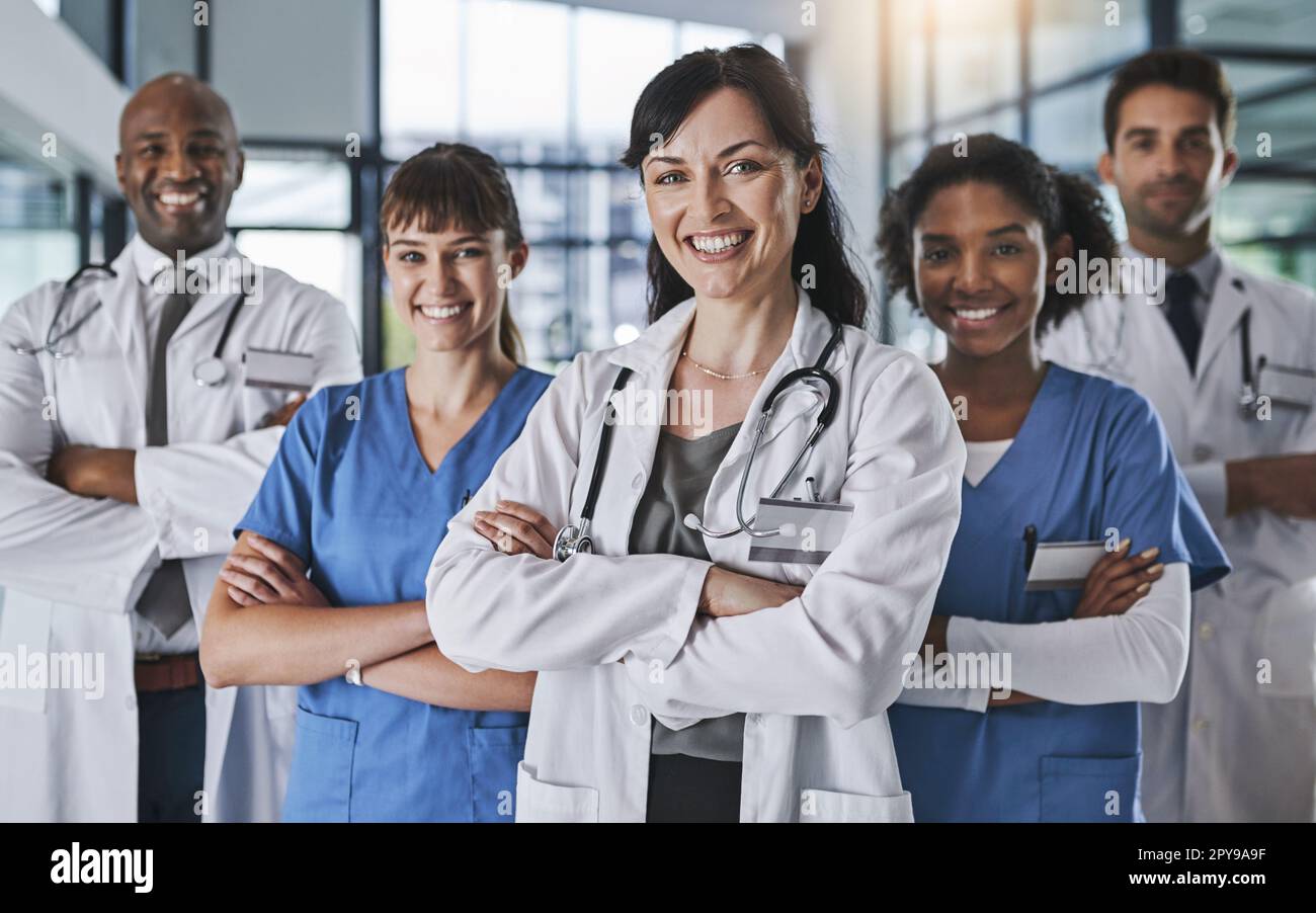 Leading the way to great health. Portrait of a team of confident ...