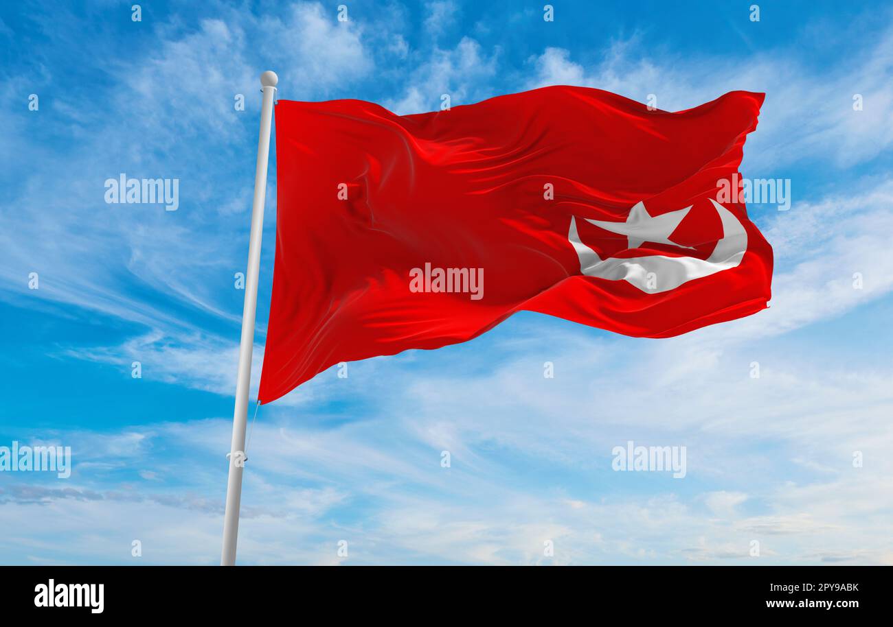 flag of Dravidian peoples Siddi at cloudy sky background, panoramic ...