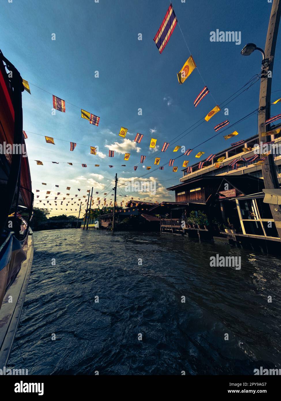 boat floating through the rivers of Bangkok, Thailand Stock Photo - Alamy