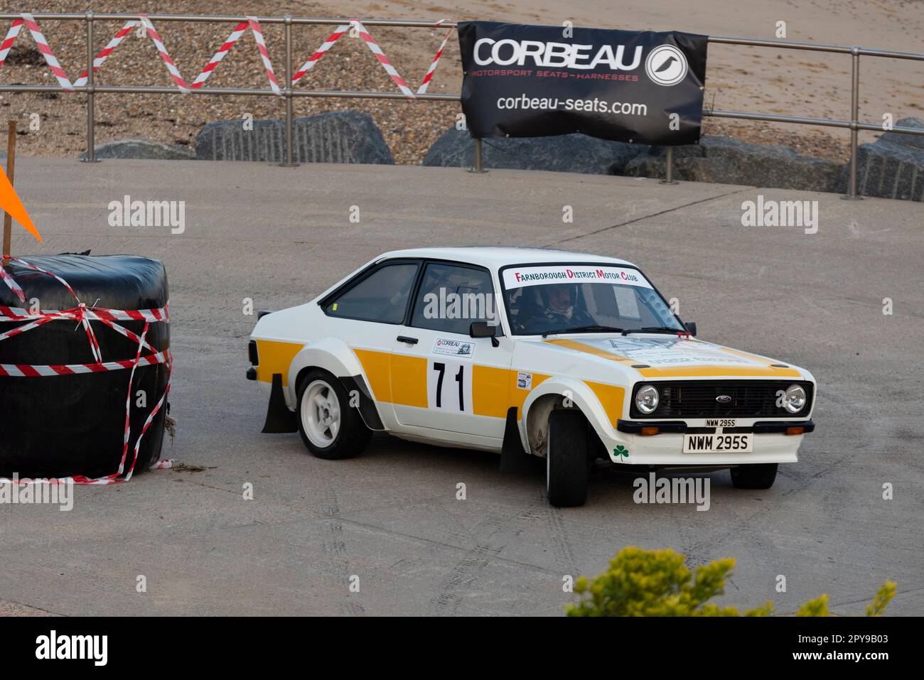 Simon May racing a classic 1978 Ford Escort Mk2 competing in the ...