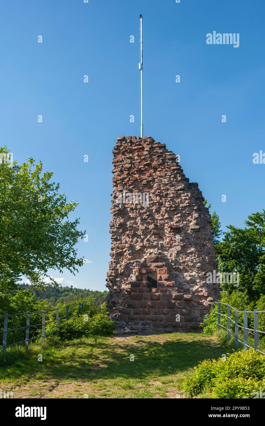 Keep of the Guttenberg castle ruins, Oberotterbach, Palatinate ...