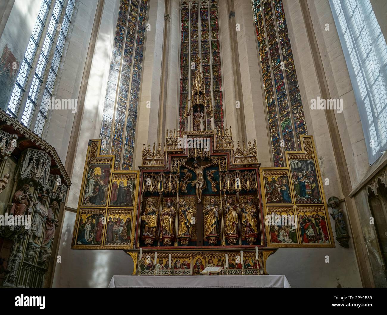 Interior view of St James Church in Rothenburg Stock Photo - Alamy