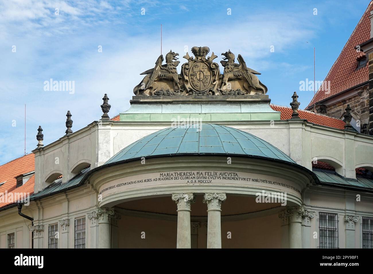 Queen Maria Theresa entrance to the Castle in Prague Stock Photo - Alamy