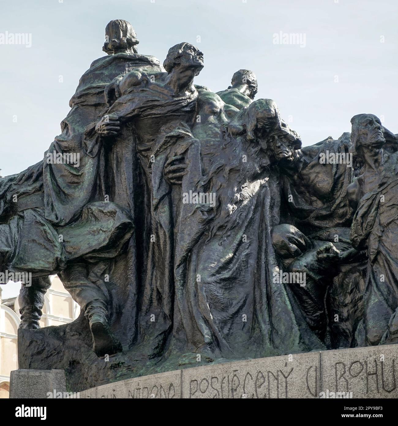 Jan Hus memorial in the Old Town Square in Prague Stock Photo - Alamy