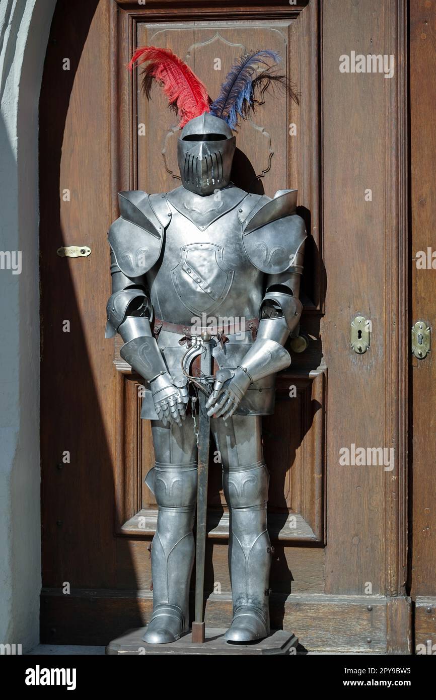 Replica of a knight's suit of armour in Rothenburg Stock Photo - Alamy