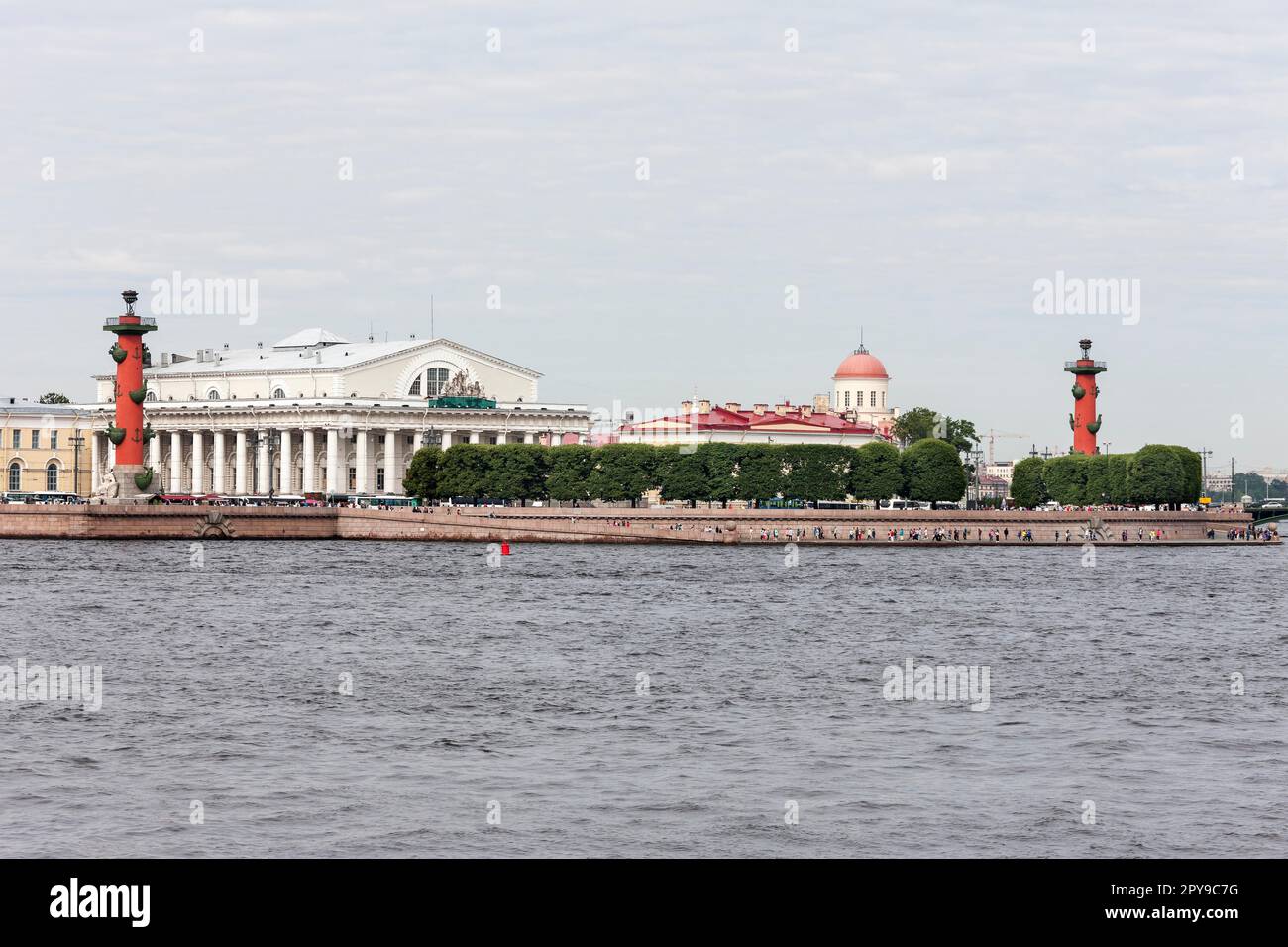 Rostra Columns, Vasily Island, St. Petersburg, Russia Stock Photo - Alamy
