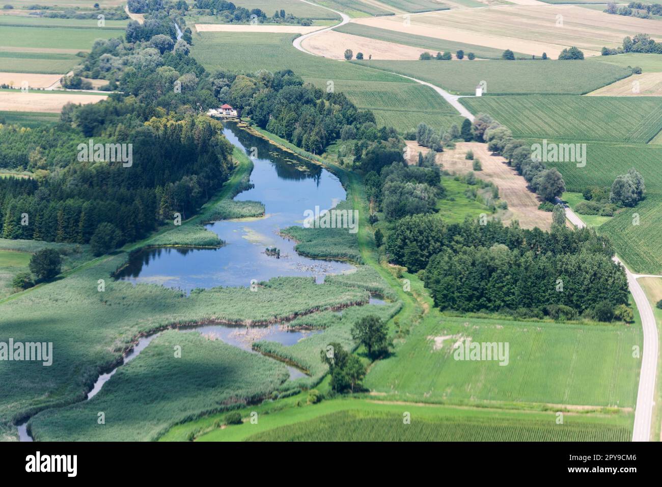 Bavaria from above, aerial photo, Germany Stock Photo - Alamy