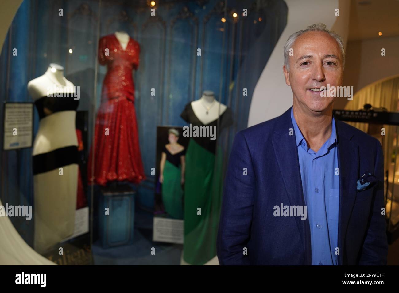 Martin Nolan, director of Julien's Auctions with dresses owned by the ...