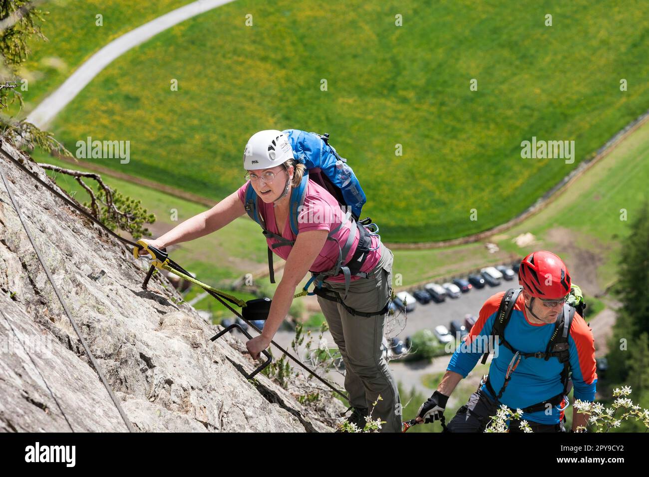 Jeanette Uhlmann, Achim Haug, climbing, Lehner, waterfall, via ferrata ...