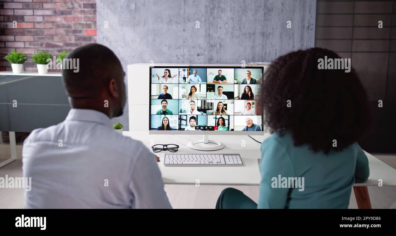 Online video conference meeting hi-res stock photography and images - Alamy