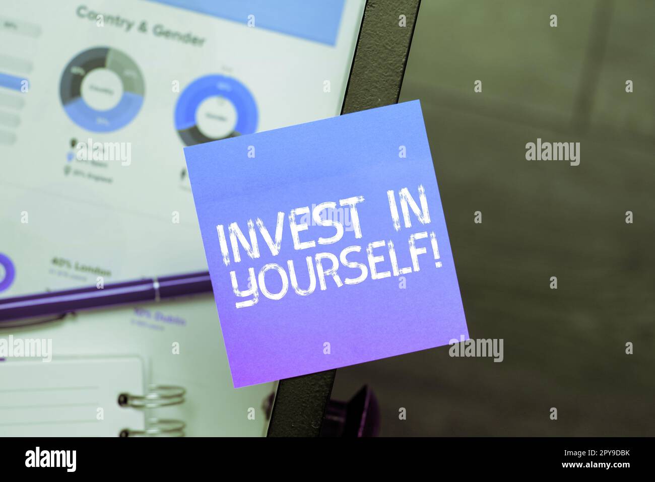 Hand writing sign Invest In Yourself. Conceptual photo learn new things ...