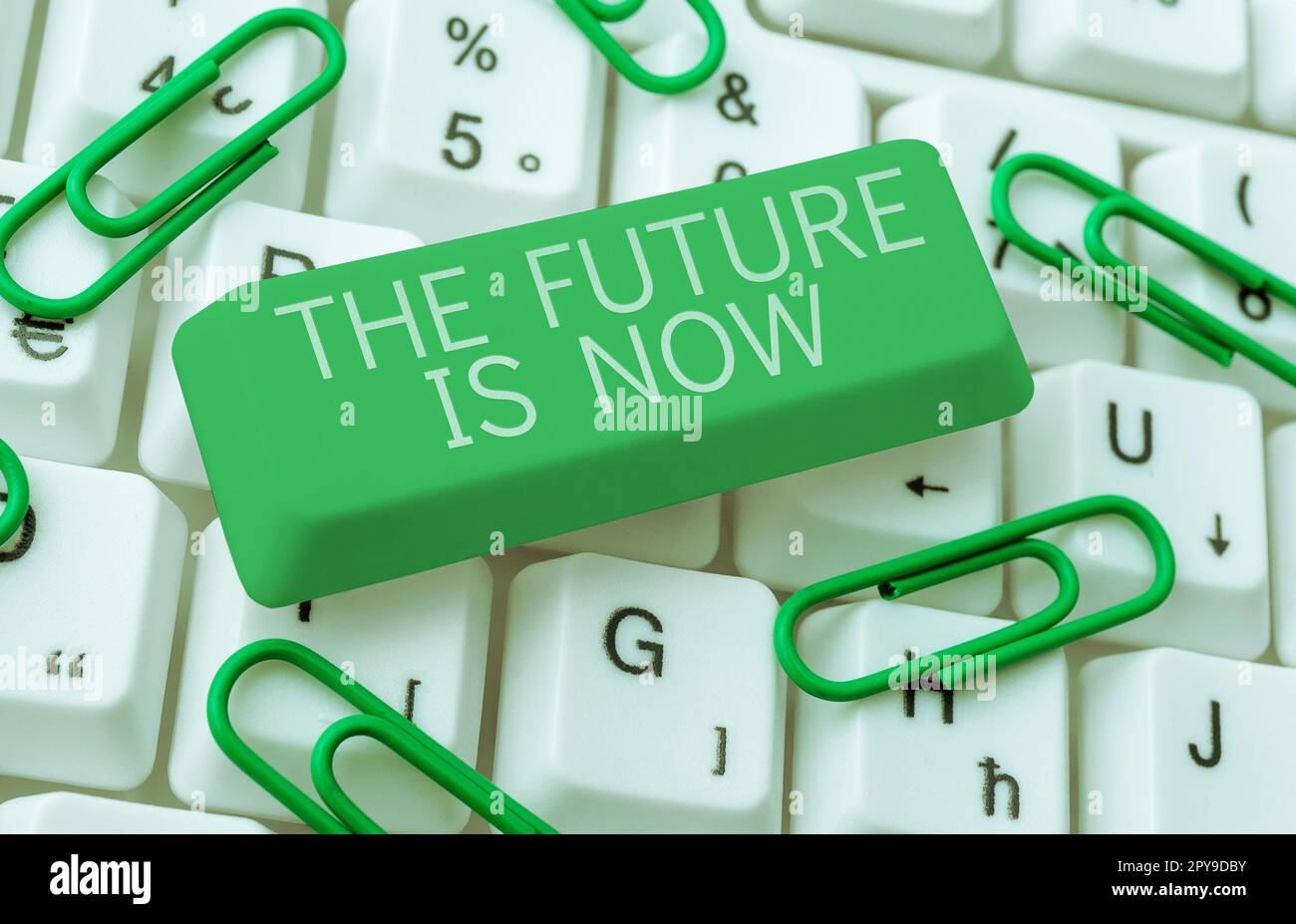 Conceptual caption The Future Is Now. Concept meaning Make things now ...