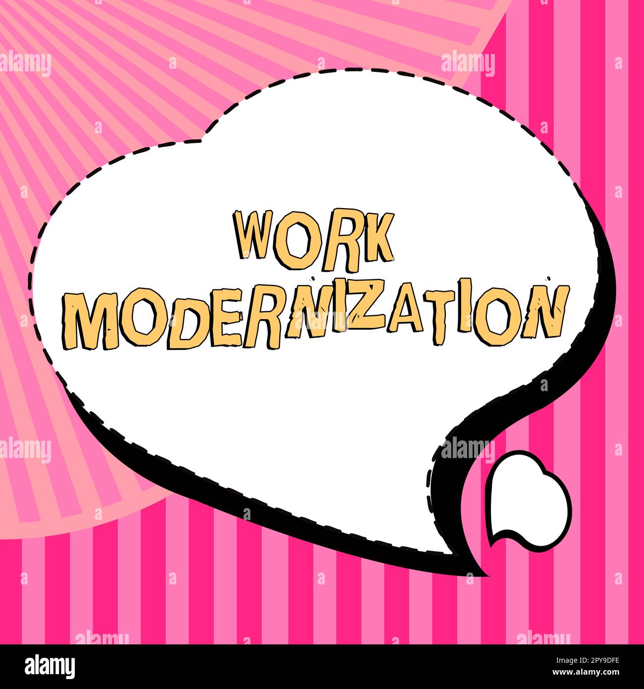 Text showing inspiration Work Modernization. Concept meaning changing ...